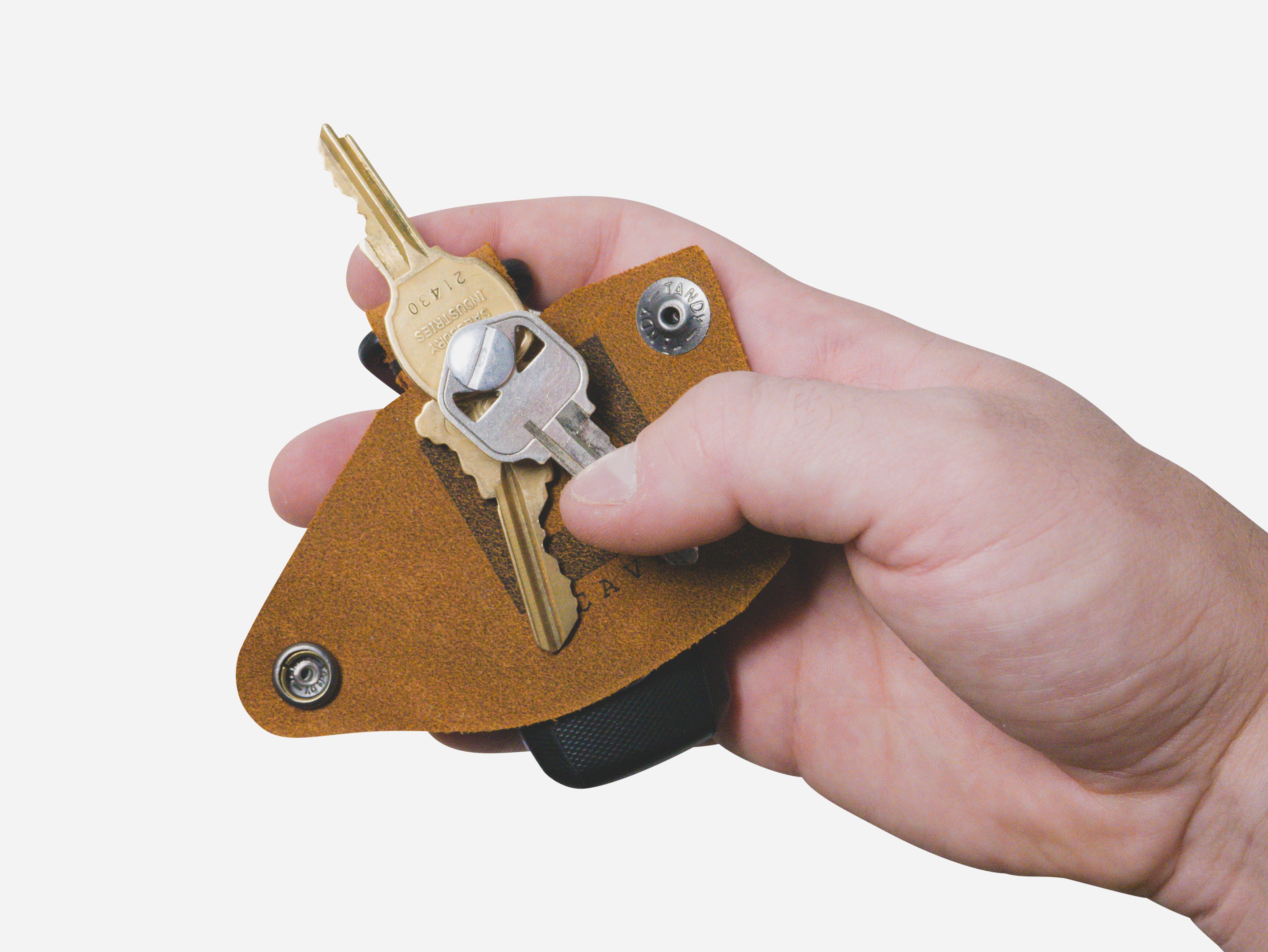 The Ultimate Keychain Holder in Autumn Harvest Leather - Cave Leather ...