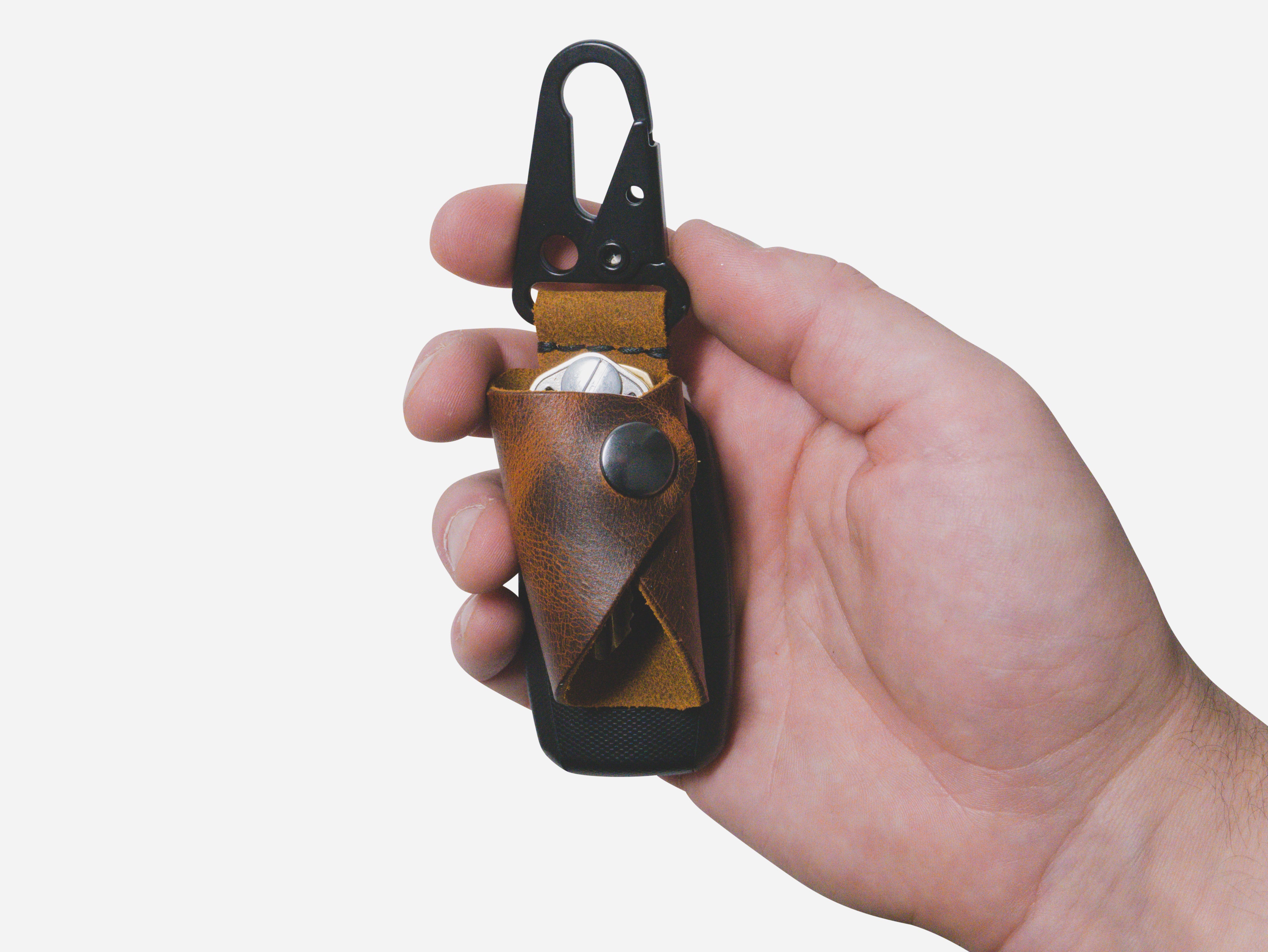 The Ultimate Keychain Holder in Autumn Harvest Leather - Cave Leather ...