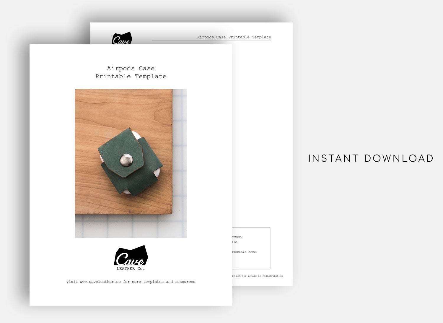 DIY AirPods Case Digital Template – Cave Leather Co