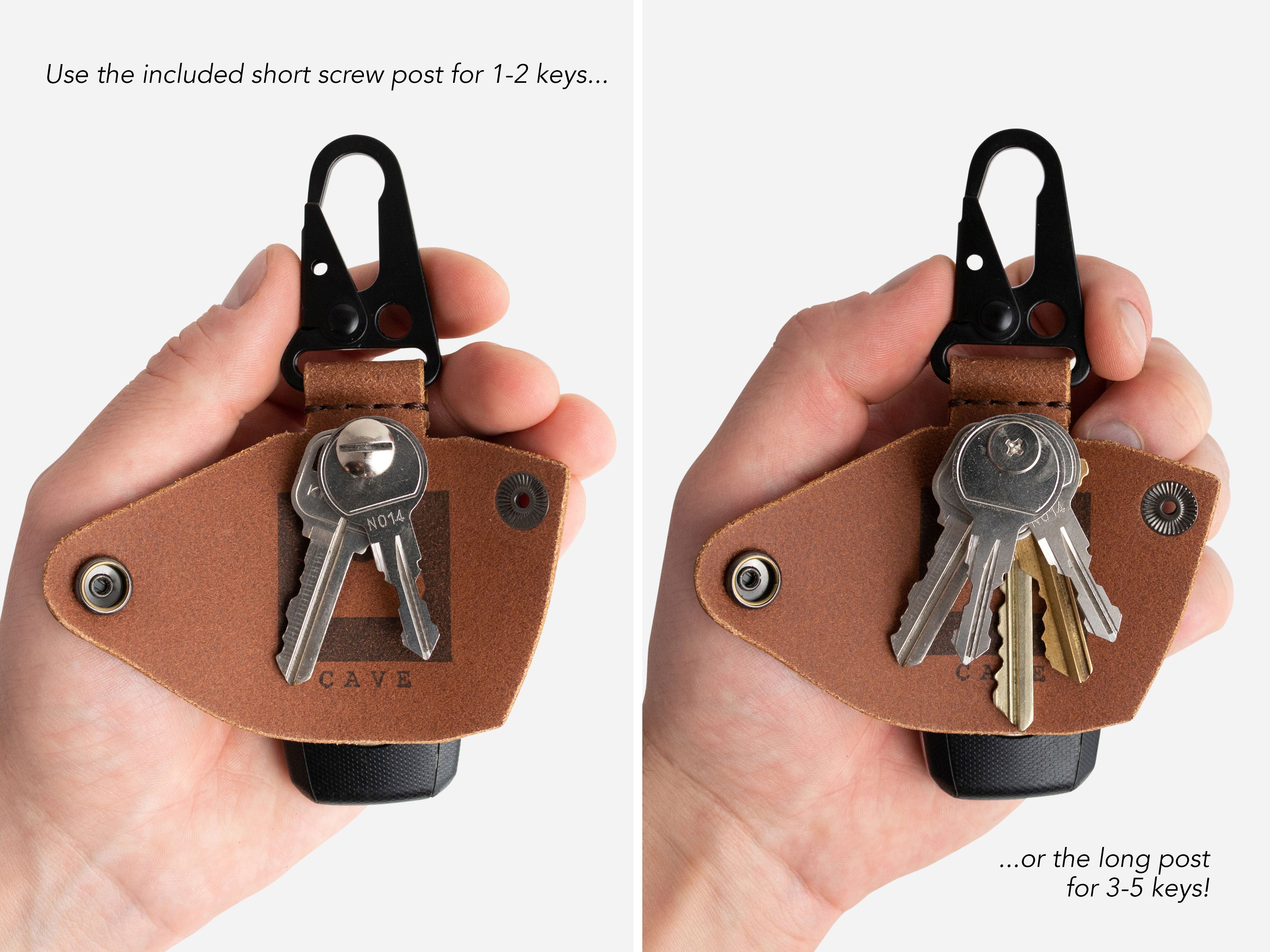 The Ultimate Keychain in Buck Brown – Cave Leather Co
